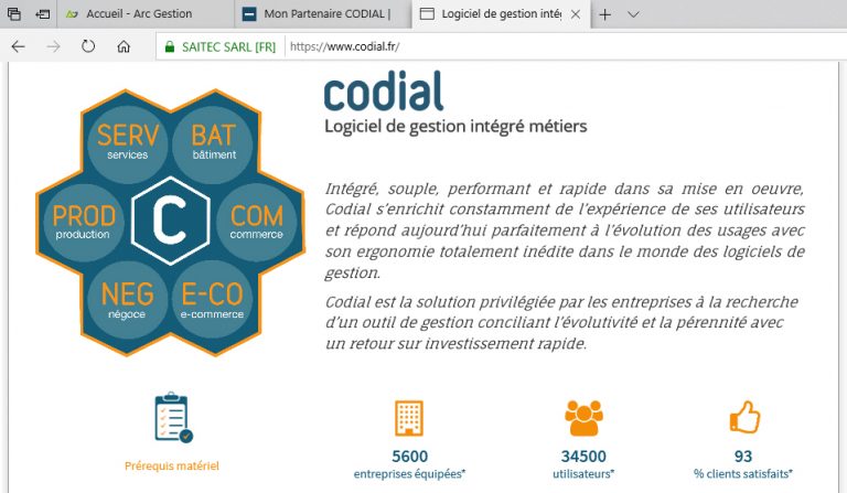 Entreprises équipées du logiciel Codial - Mon Partenaire CODIAL