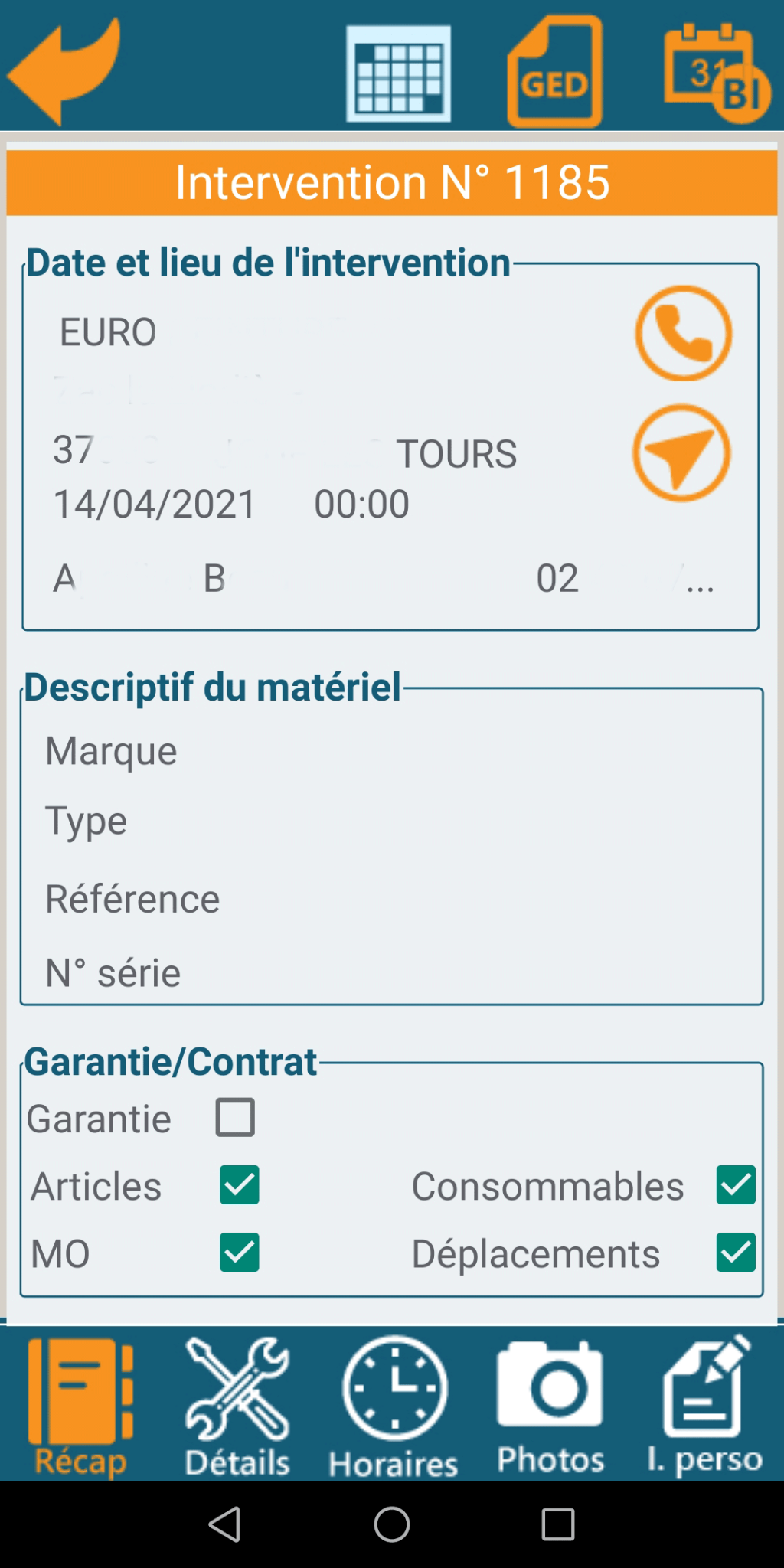 CodialMobile Intervention : Codial dans la poche de votre technicien