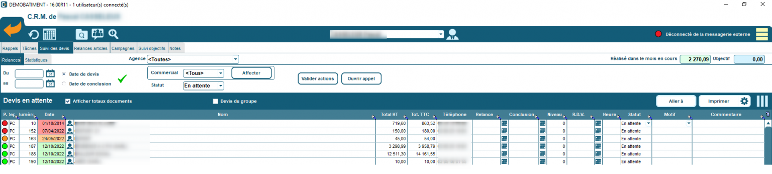 Comment relancer des devis avec le logiciel Codial