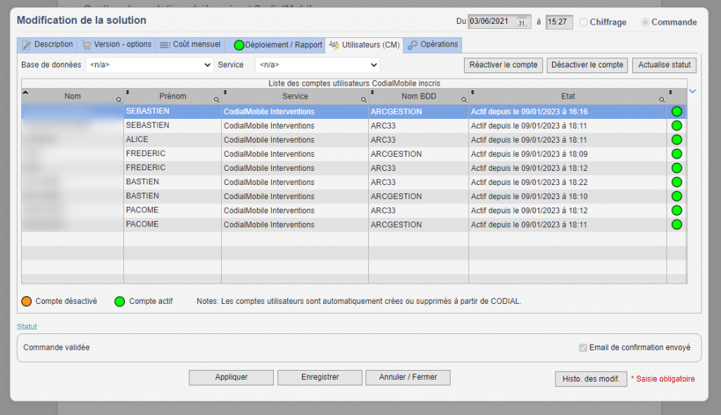 CodialMobile, l'application en multi dossier avec Codial 17